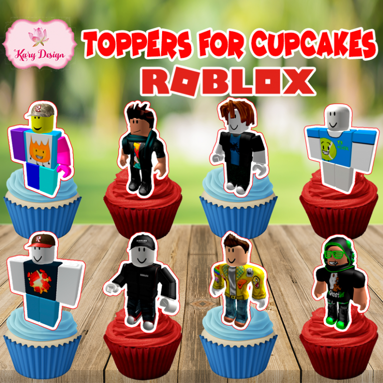ROBLOX CUPCAKES TOPPERS - Kary Designs