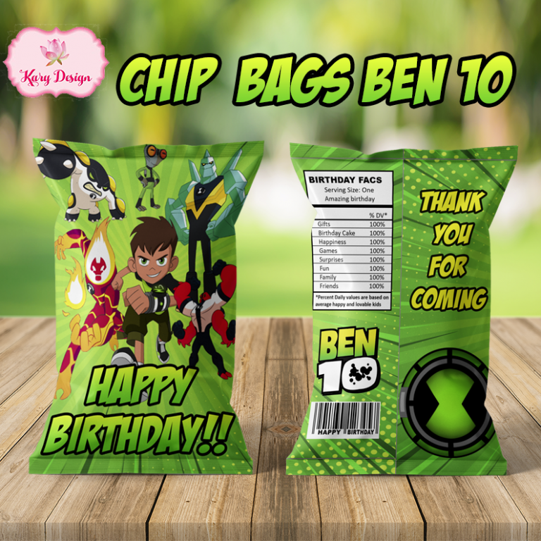 BEN 10 CHIP BAG - Kary Designs