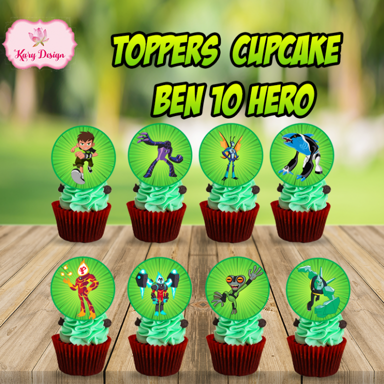 BEN 10 CUPCAKES TOPPERS - Kary Designs