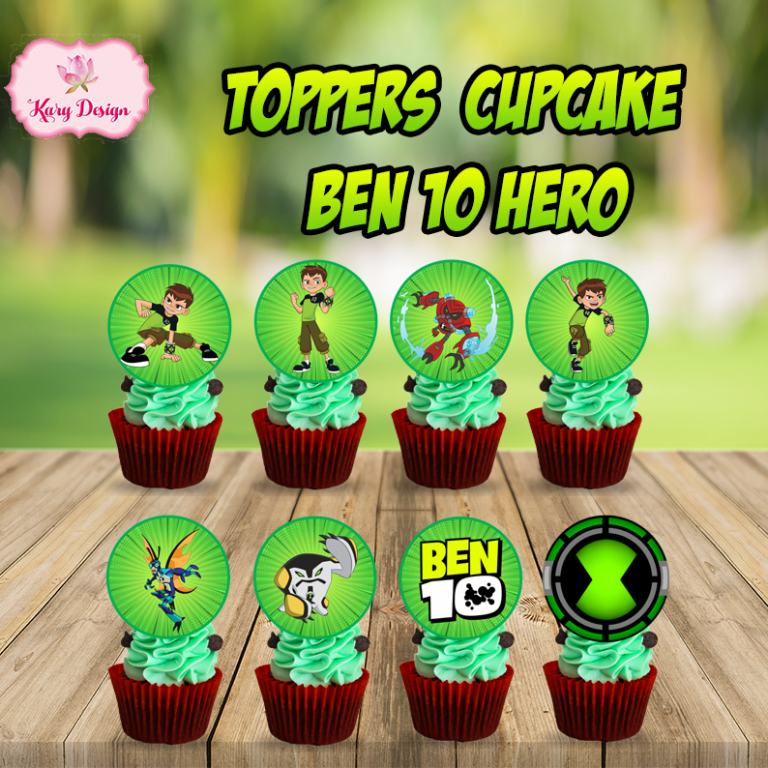 BEN 10 CUPCAKES TOPPERS - Kary Designs