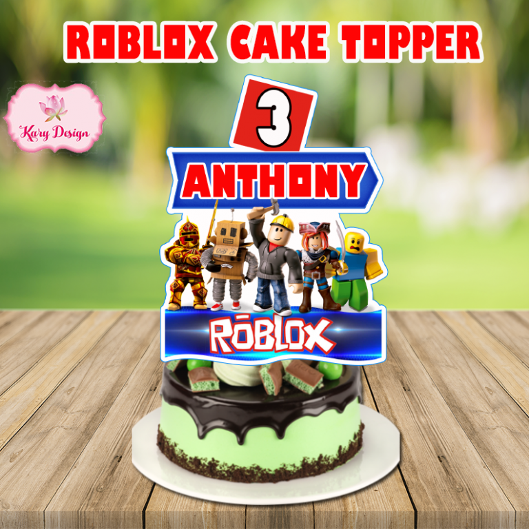 ROBLOX CAKE TOPPER - Kary Designs