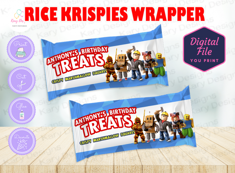 ROBLOX RICE KRISPIES WRAPPER - Kary Designs
