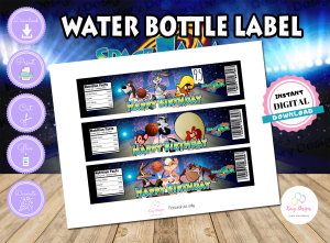 SPACE JAM WATER BOTTLE LABELS - Kary Designs