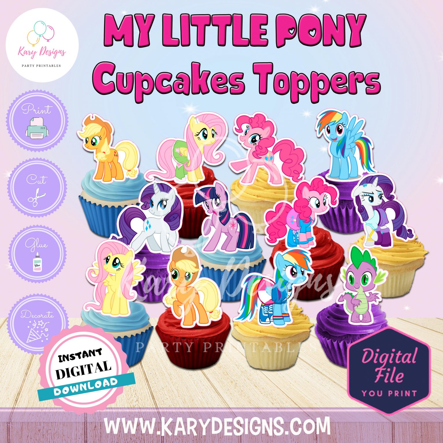 MY LITTLE PONY CAKE TOPPER - Kary Designs
