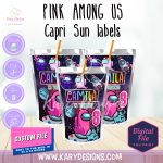 AMONG US GIRLS CAPRI SUN LABELS - Kary Designs