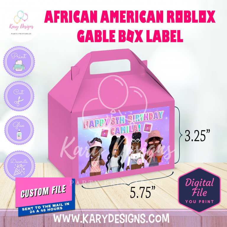 ROBLOX GABLE BOX LABEL - Kary Designs