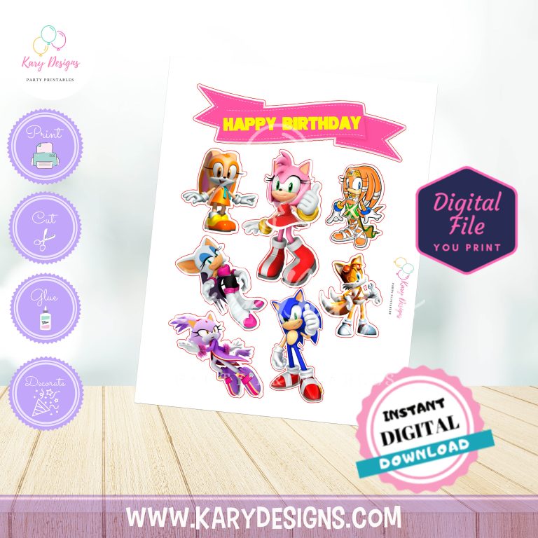AMY ROSE CAKE TOPPER - Kary Designs