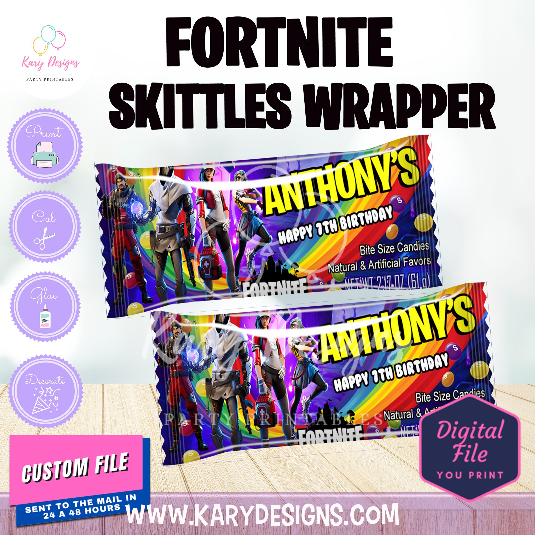 FORTNITE CAPRI SUN LABELS - Kary Designs