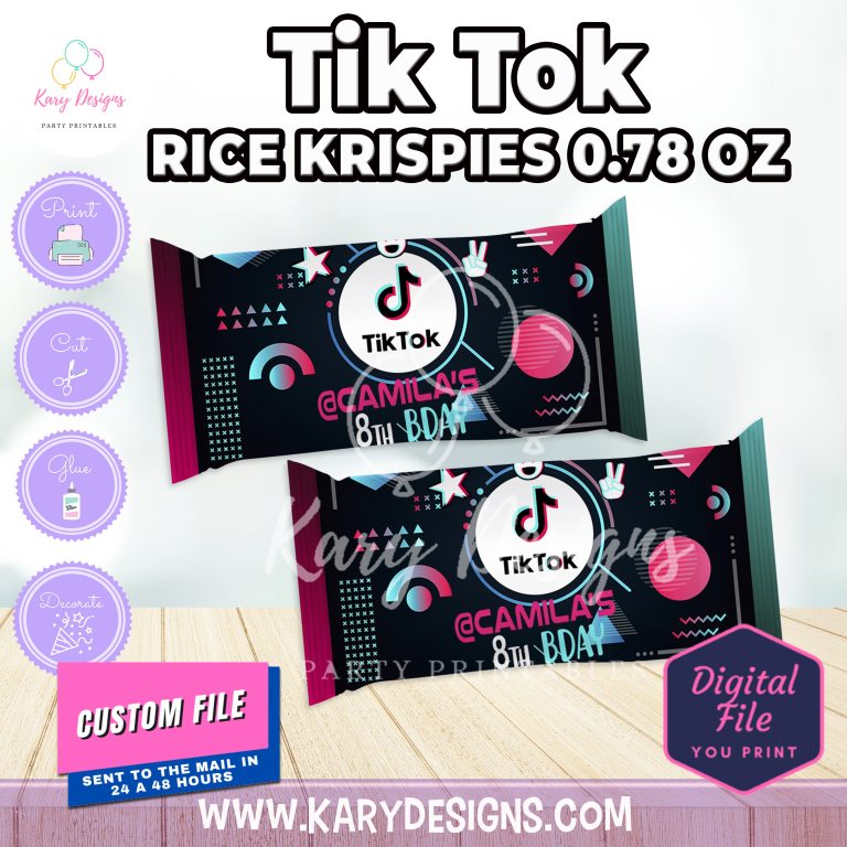 TIK TOK RICE KRISPIES - Kary Designs