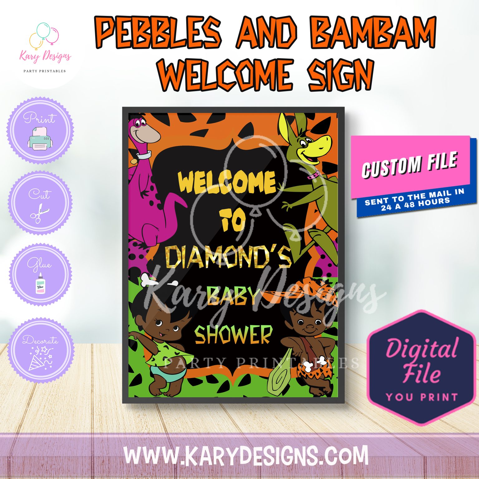PEBBLES AND BAM BAM CAPRI SUN LABELS - Kary Designs