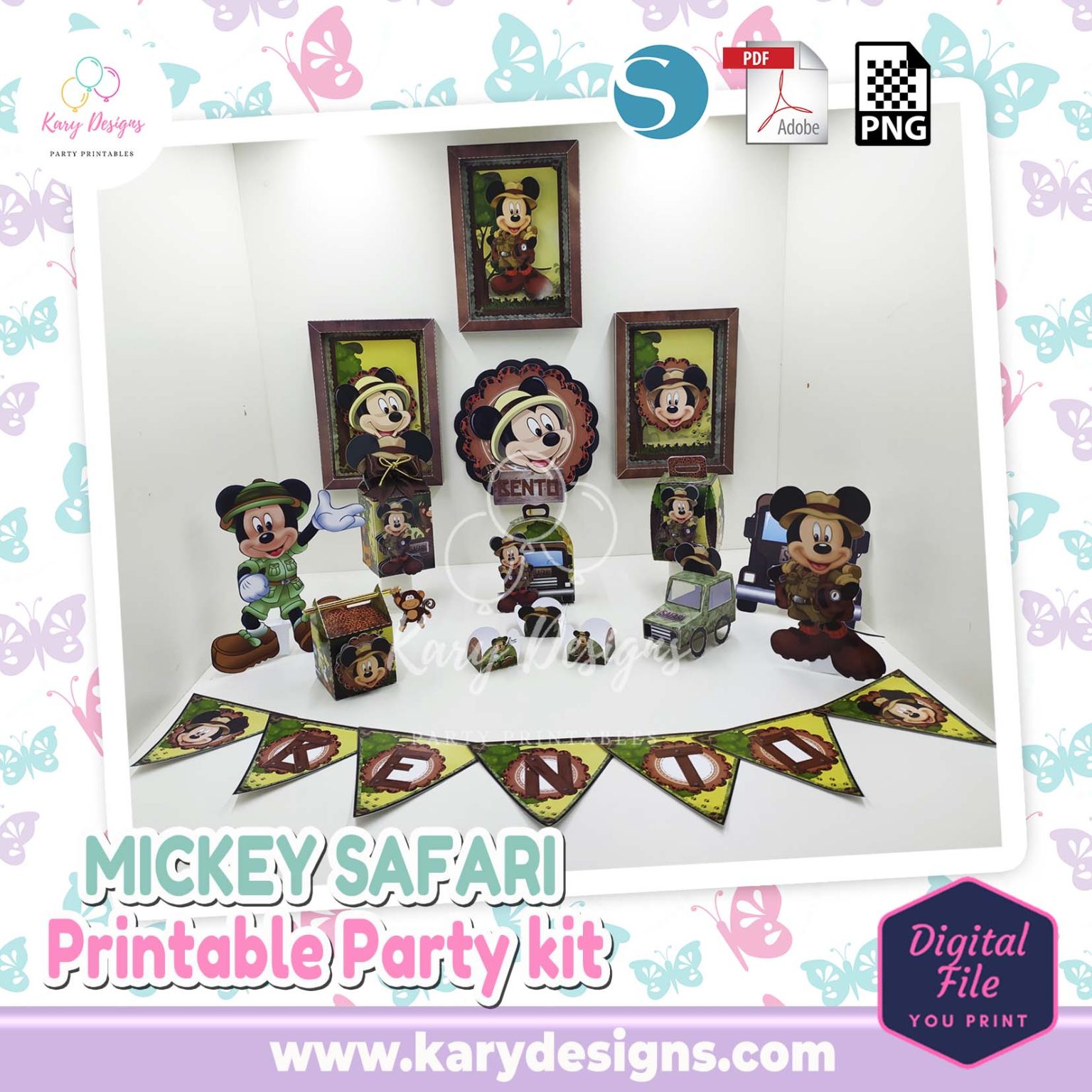 MICKEY SAFARI PARTY BUNDLE KIT - Kary Designs