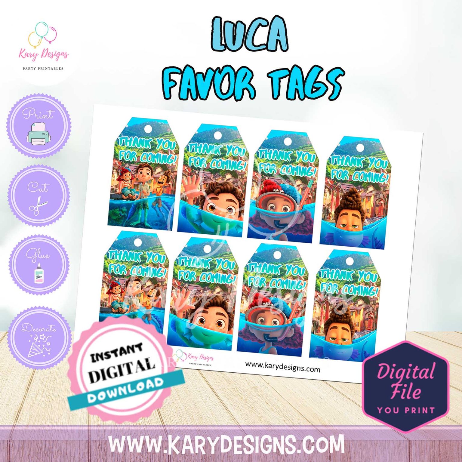 LUCA GABLE BOX LABELS - Kary Designs