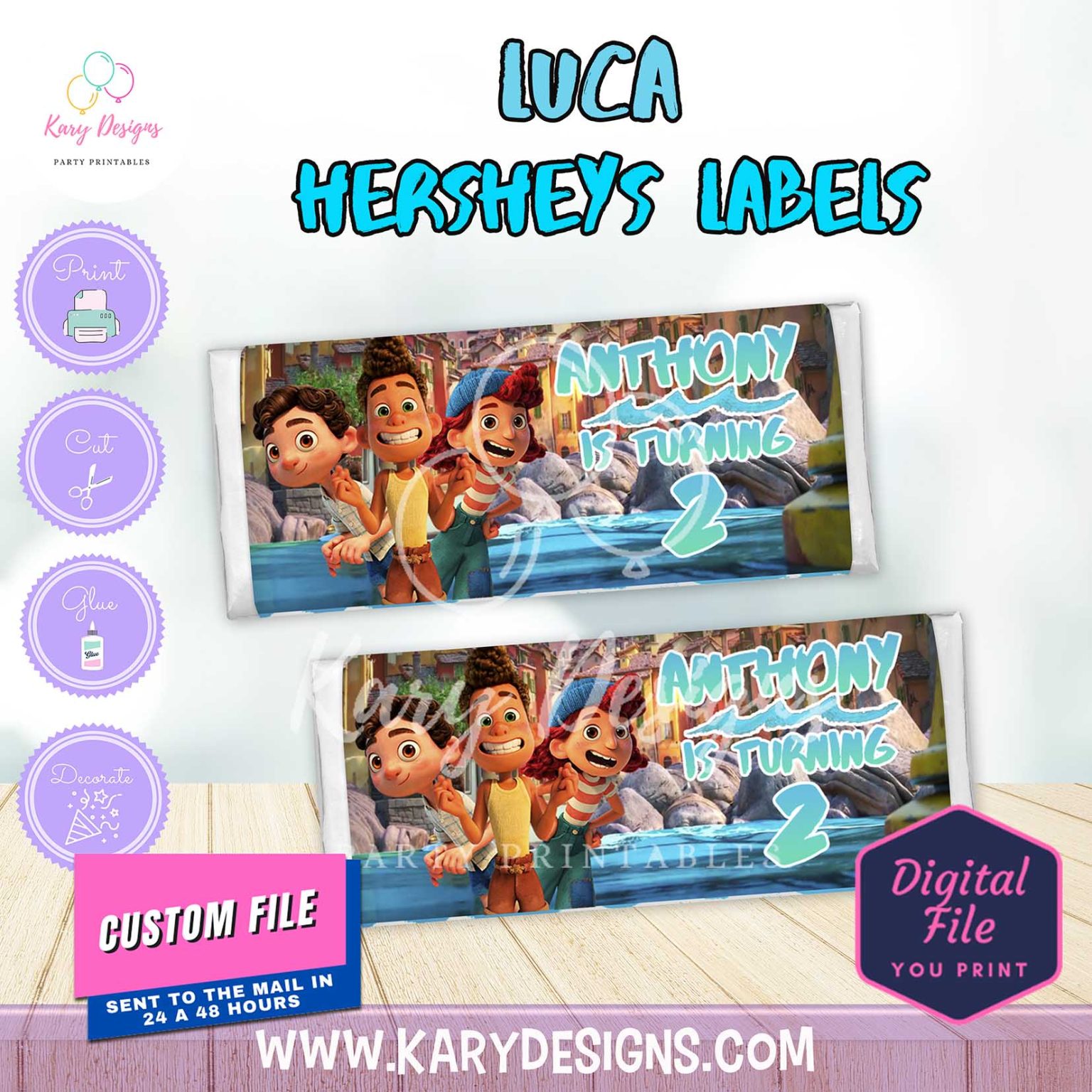 LUCA CAPRI SUN LABELS - Kary Designs