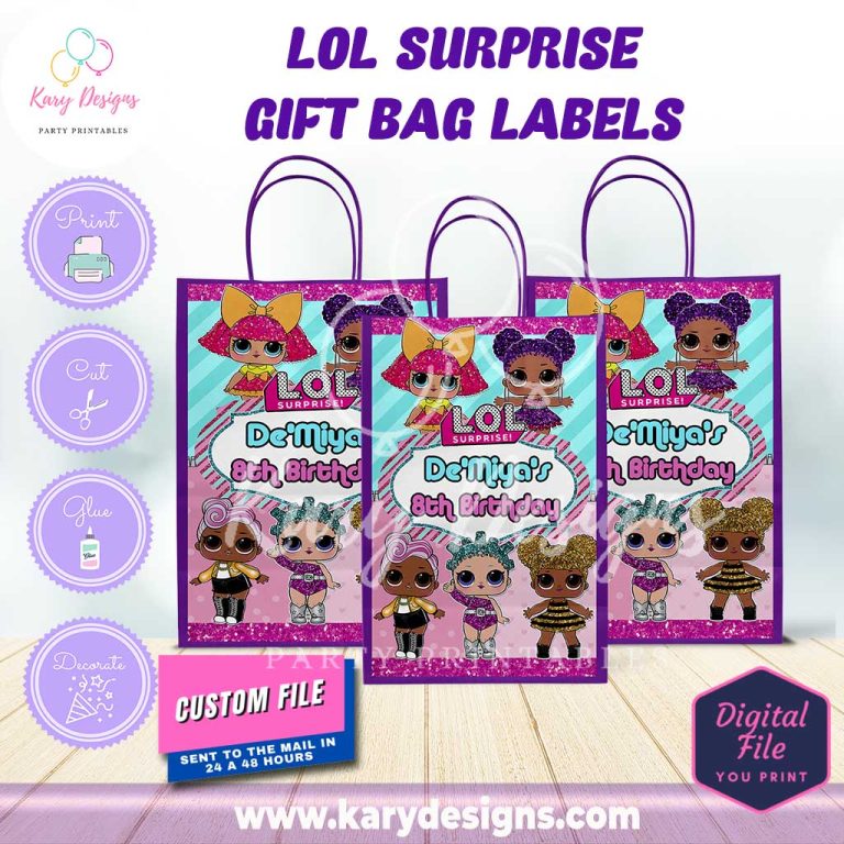 LOL SURPRISE GIFT BAG LABELS V2 - Kary Designs