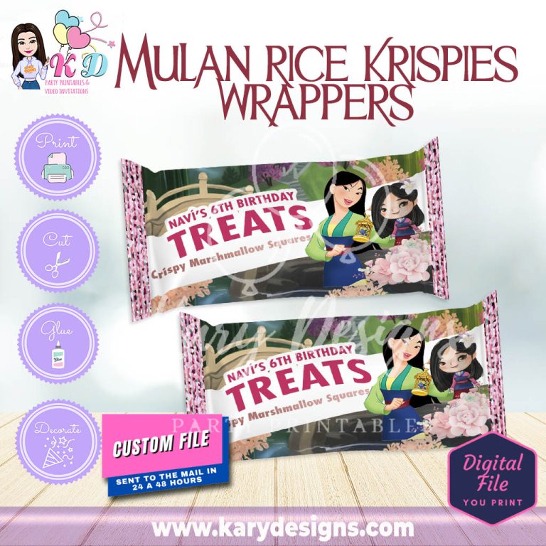 MULAN FRUIT SNACK WRAPPERS - Kary Designs